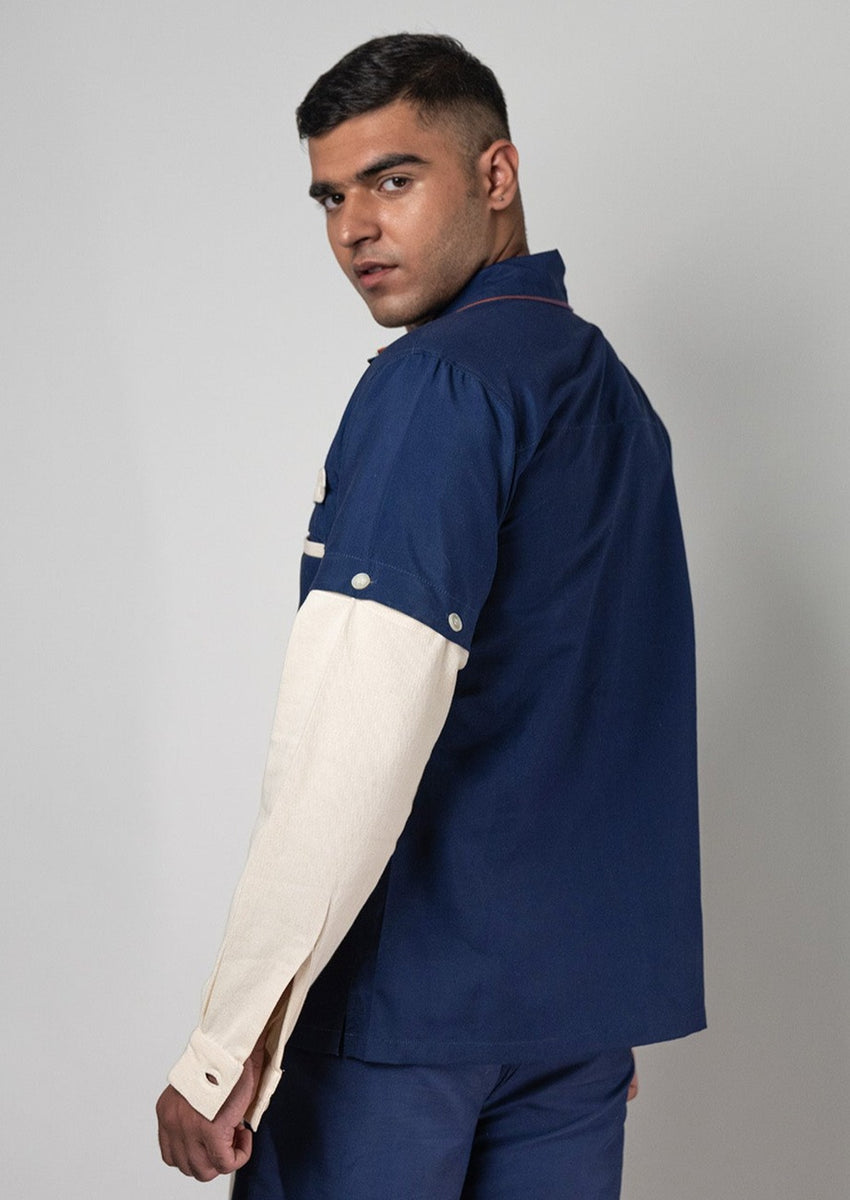 Binary Berry Panel Shirt – Duskin