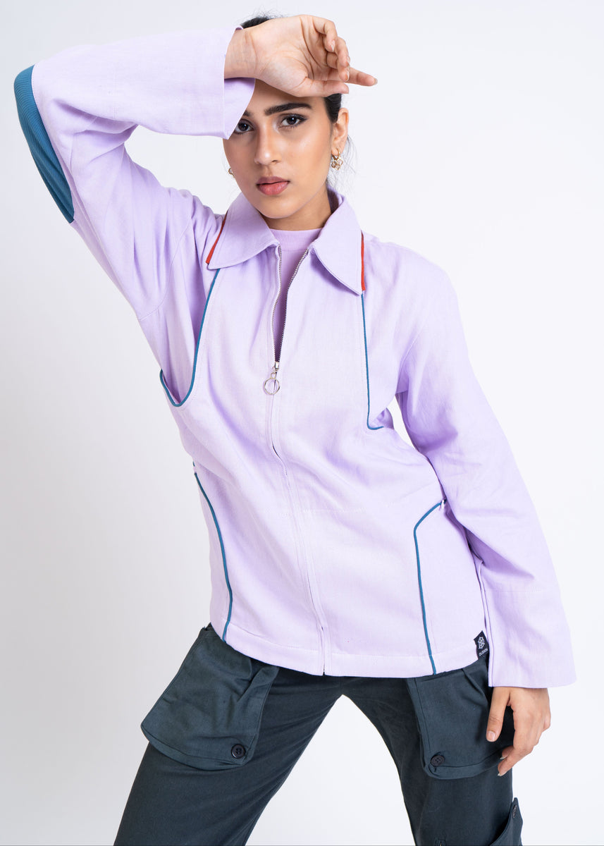 Orchid Haze Panel Unisex Shacket – Duskin